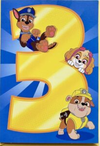 greeting card birthday paw patrol third birthday