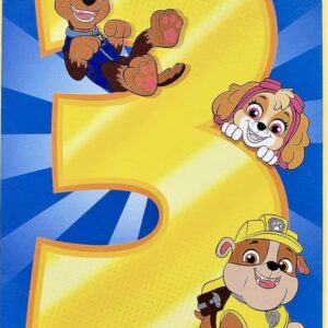 Greeting Card Birthday Paw Patrol Third Birthday