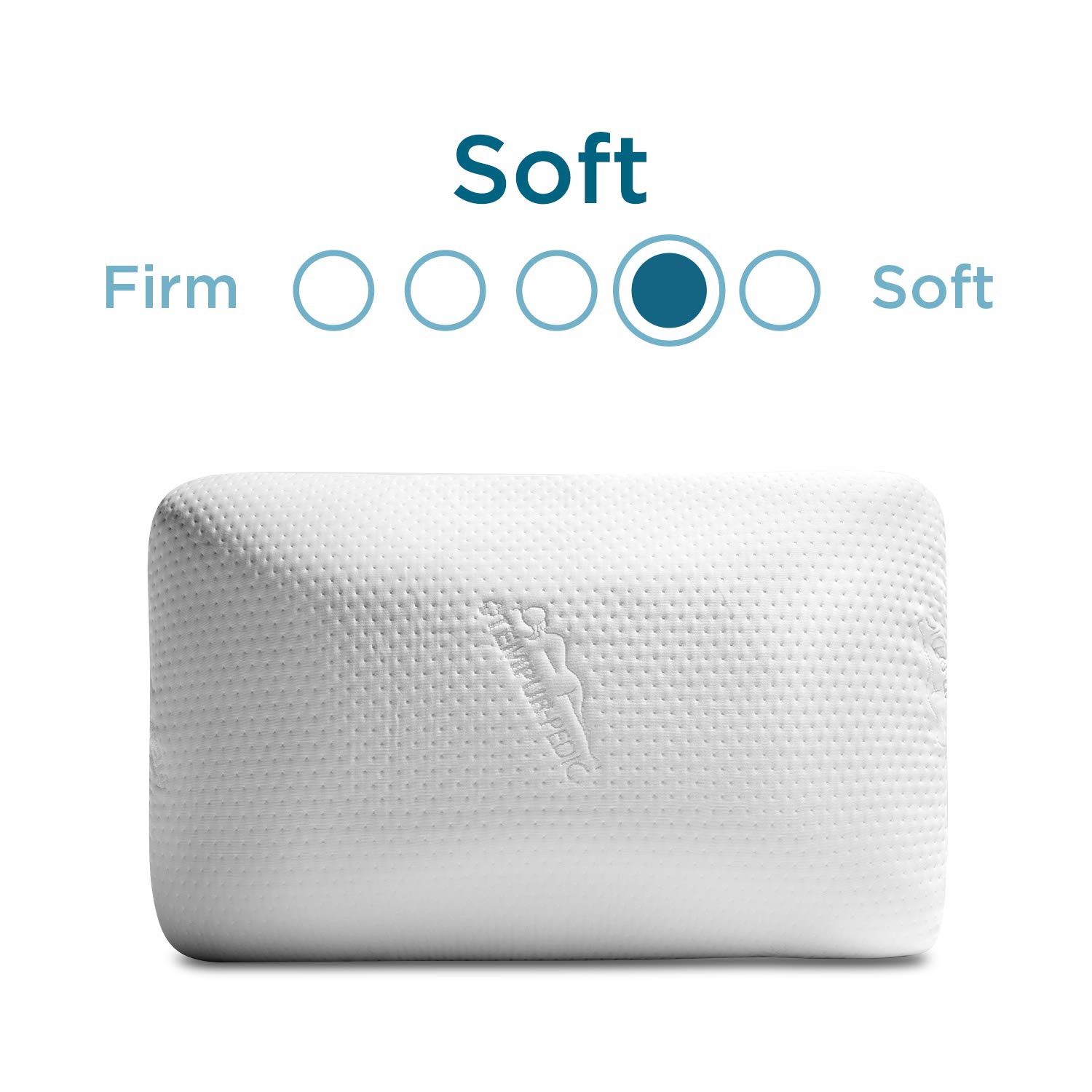 TEMPUR-Adapt (Supreme) 3" Memory Foam Mattress Topper and Tempur-Pedic Memory Foam Symphony Pillow Luxury Soft Feel, Standard, White