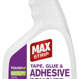 Max Strip Tape, Glue & Adhesive Remover 22oz | Fast-Acting | Removes All Kinds of Glues, Stickers & Sticky Residue | For Wood, Metal & Multiple Surfaces | No Harsh Odor Leaves Surface Clean