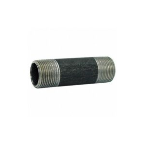 black pipe nipple,threaded,3x3-1/2 in