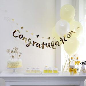 ebabyland Congratulation banner Gold - graduation party decorations 2022 Celebration Party Sign women Anniversary,Achievement Baby Shower Retirement opening birthday Party Decorations