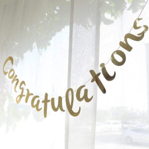 ebabyland Congratulation banner Gold - graduation party decorations 2022 Celebration Party Sign women Anniversary,Achievement Baby Shower Retirement opening birthday Party Decorations