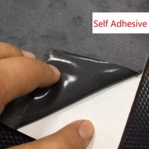 Tong Gu Self Adhesive Faux Suede Fabric Wrap Film Sticker Stretch DIY Craft (Black, 59 x 19.7 inch)