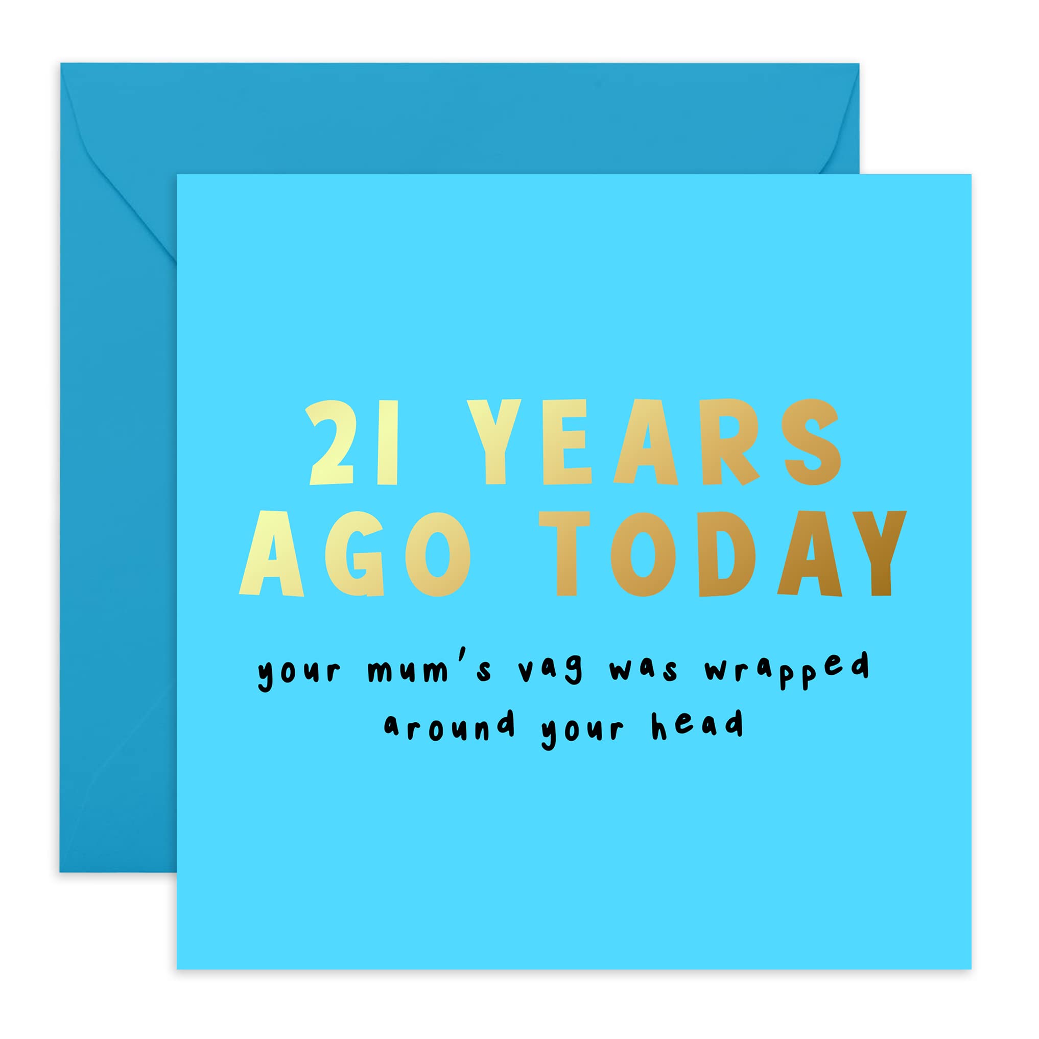 CENTRAL 23 - Funny 21st Birthday Card for Her - '21 Years Ago' - Funny 21st Birthday Cards for Him - Son Birthday Card - Daughter Birthday Card - Comes with Fun Stickers