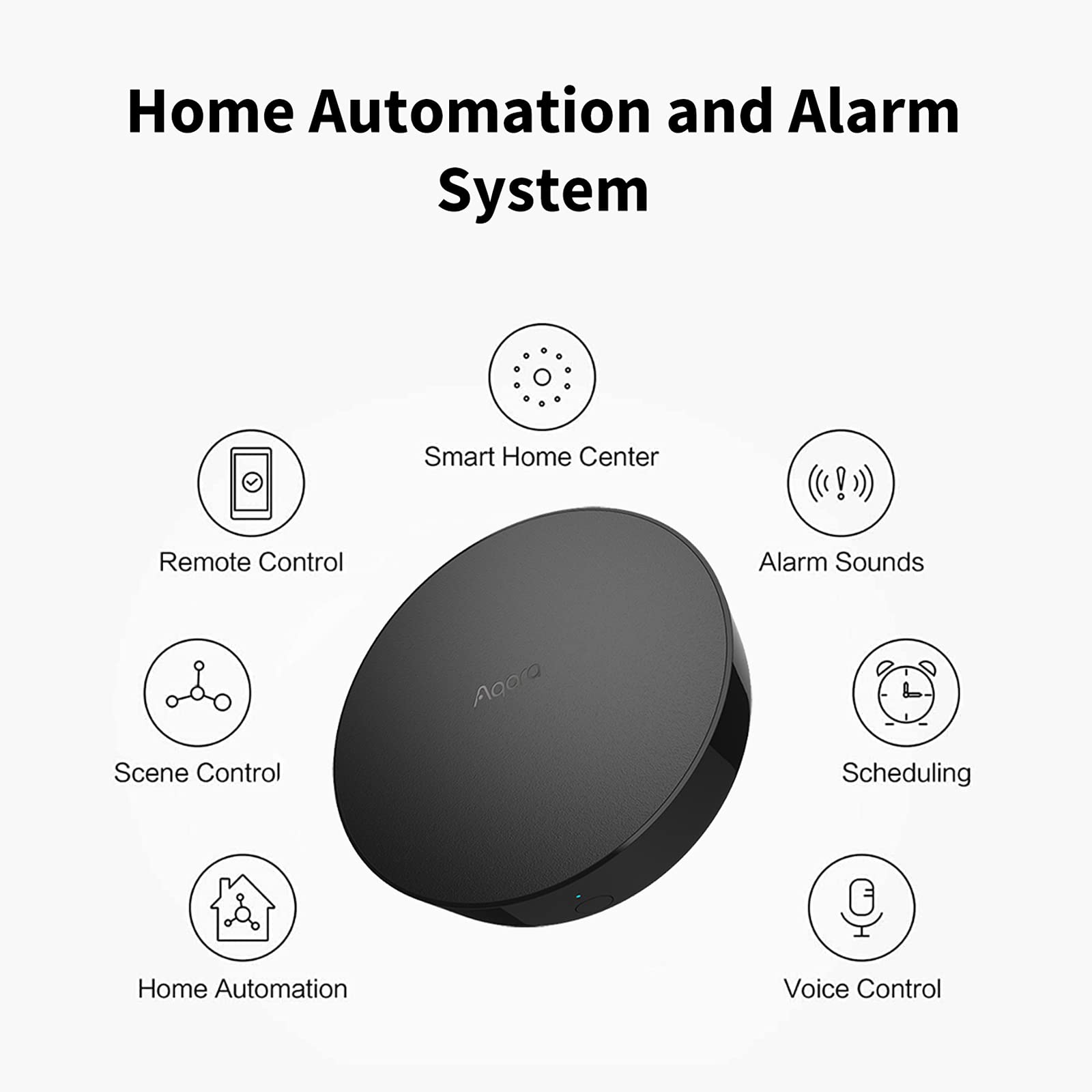 Aqara Smart Hub M2 (2.4 GHz Wi-Fi Required), Smart Home Bridge for Alarm System, IR Remote Control, Home Automation, Supports Alexa, Google Assistant, Apple HomeKit and IFTTT