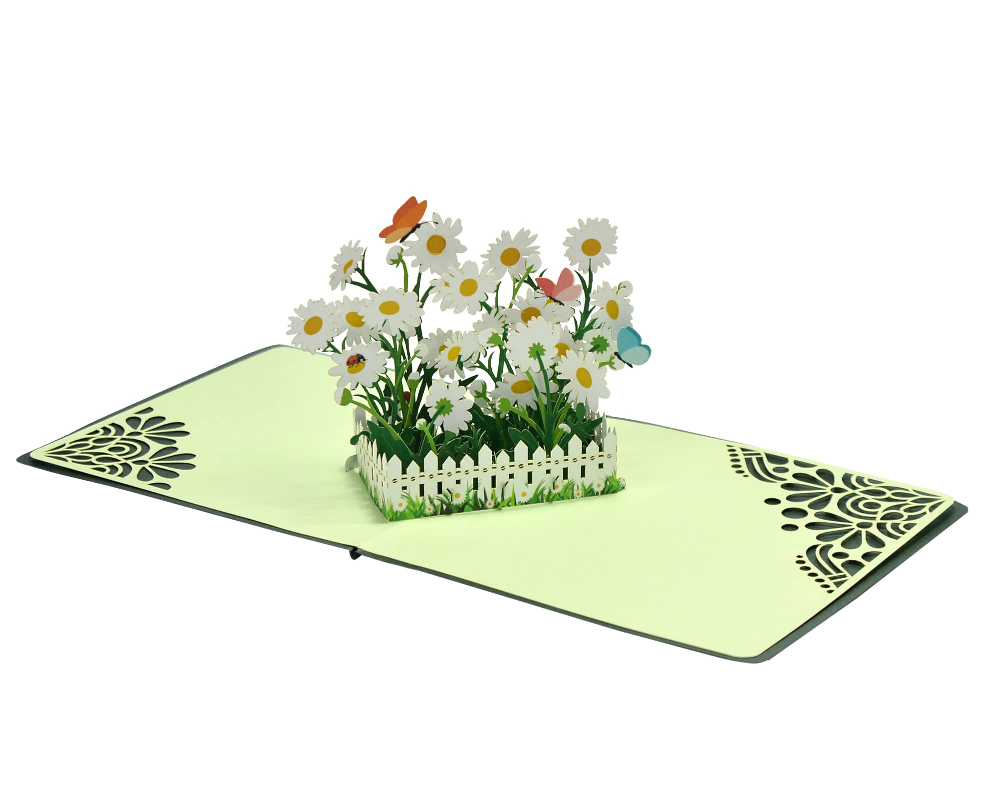 CUTPOPUP Mothers Day Card Pop Up, Birthday 3D Greeting Card (Daisy Flowers)