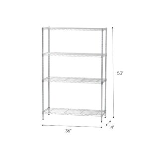 IRIS USA 4 Shelf Wire Storage Unit, Silver