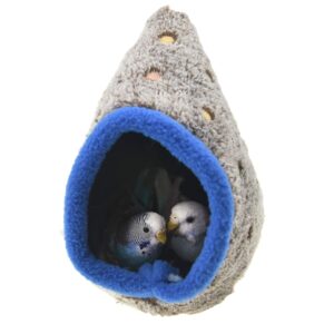 muyaopet bird parrot nest hammock for parakeet conure lovebird small animal hamster sugar glider hanging bed hideout house (s(length:6.2inch), gray)