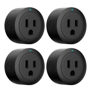 ryra wifi smart socket, 10a smart plug compatible with alexa and google home, remote control with timer function, voice control outlet