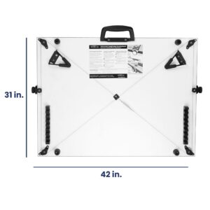 Pacific Arc Table Top Drawing Board with Parallel Bar, White, 30 inches by 42 inches