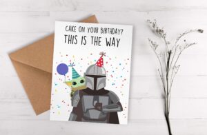 balor, this is the way cake on your birthday card for her,card for him,birthday gift,funny birthday,merchandise,40th bday,50th bday,60th bday,4.25 x 5.5 folded cardstock greeting card