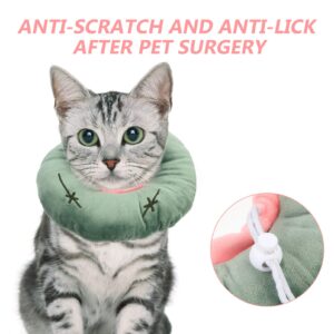 POPETPOP pet Collar Rabbit Recovery Collar Kitten Neck Cone Kitten Recovery Collar cat Cone Collar After Surgery Collar Stuffed Kitten Dog Recovery Collar Kitten Cone Collars The cat Plush