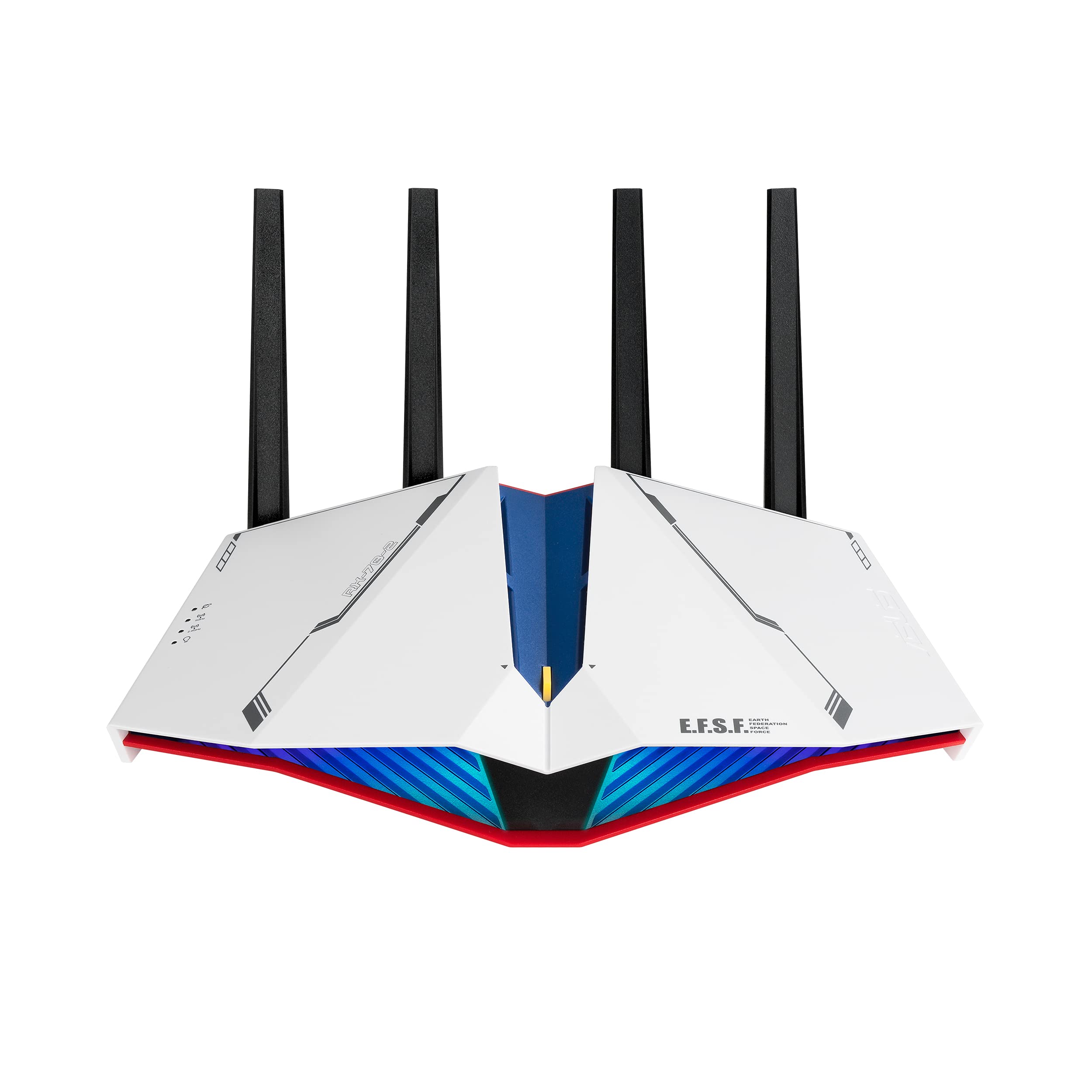 ASUS RT-AX82U AX5400 Dual-band WiFi 6 Gaming Router GUNDAM EDITION, Mesh WiFi, Lifetime Free Internet Security, Dedicated Gaming Port, Mobile Game Boost, MU-MIMO, Streaming & Gaming, AURA RGB lighting