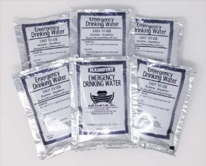 launchpro emergency water pack 3 day survival rations (6 x 4.2 oz pouches) uscg approved 5 -year shelf life