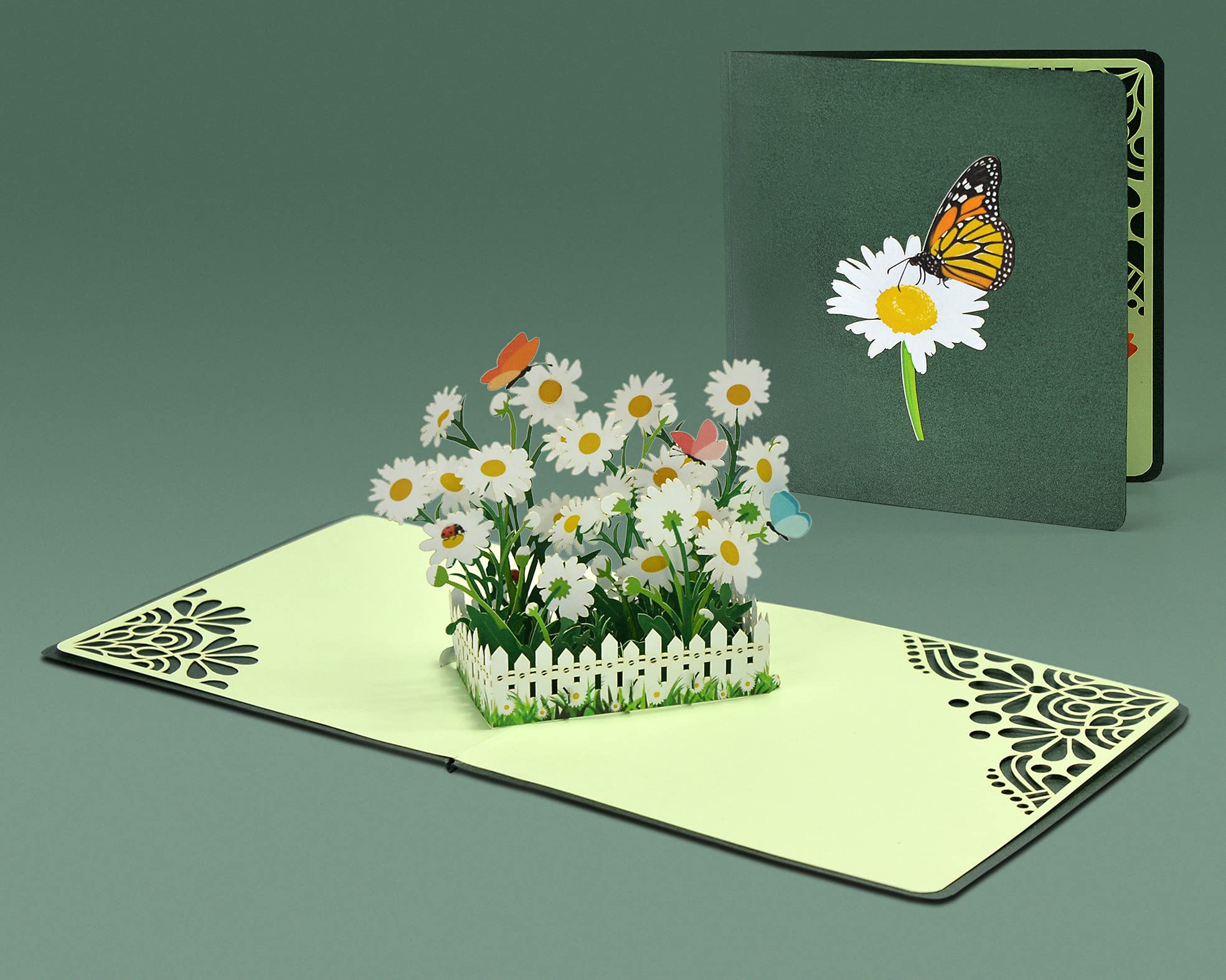 CUTPOPUP Mothers Day Card Pop Up, Birthday 3D Greeting Card (Daisy Flowers)