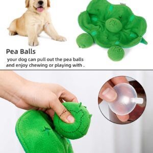 BEISIJIA Dog Puzzle Toy, Cute Pea Pod Slow Feeder for Impulsive Bored Dog, Snack Dispensing ng, Sniffing IQ and Stress Relief Training Plush Educational Hide and Seek, Screaming Puppy Toy