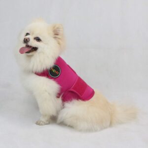 mchy dog anxiety vest, anxiety relief for dogs, dog calming coat (rose s)