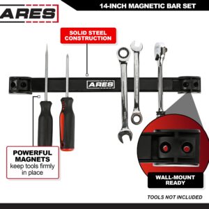 ARES 62014-2-Piece 14-Inch Magnetic Bar Set - Mounting Brackets and Screws Included - 20 lb Capacity Per Bar