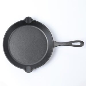 hawok cast iron skillet round fry pan,10 inch black………