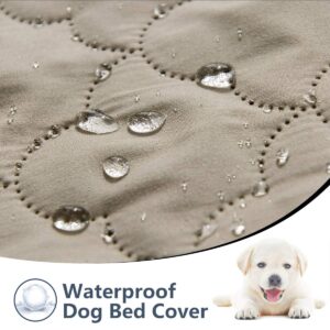 Dog Blankets for Couch Protection Waterproof Dog Bed Covers Pet Blanket Furniture Protector (Beige+Sand, 82"x120")