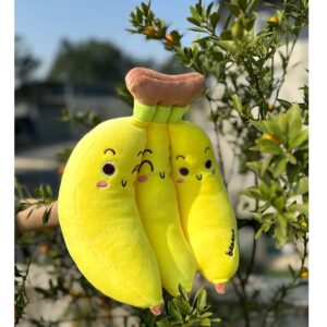 Hofun4U Banana Plush Pillow - 17" Banana Stuffed Animal,Fruit Banana Plush Toy Pillow Holiday for Girls Boys