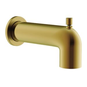 gerber plumbing parma wall mount tub spout with diverter, brushed bronze finish