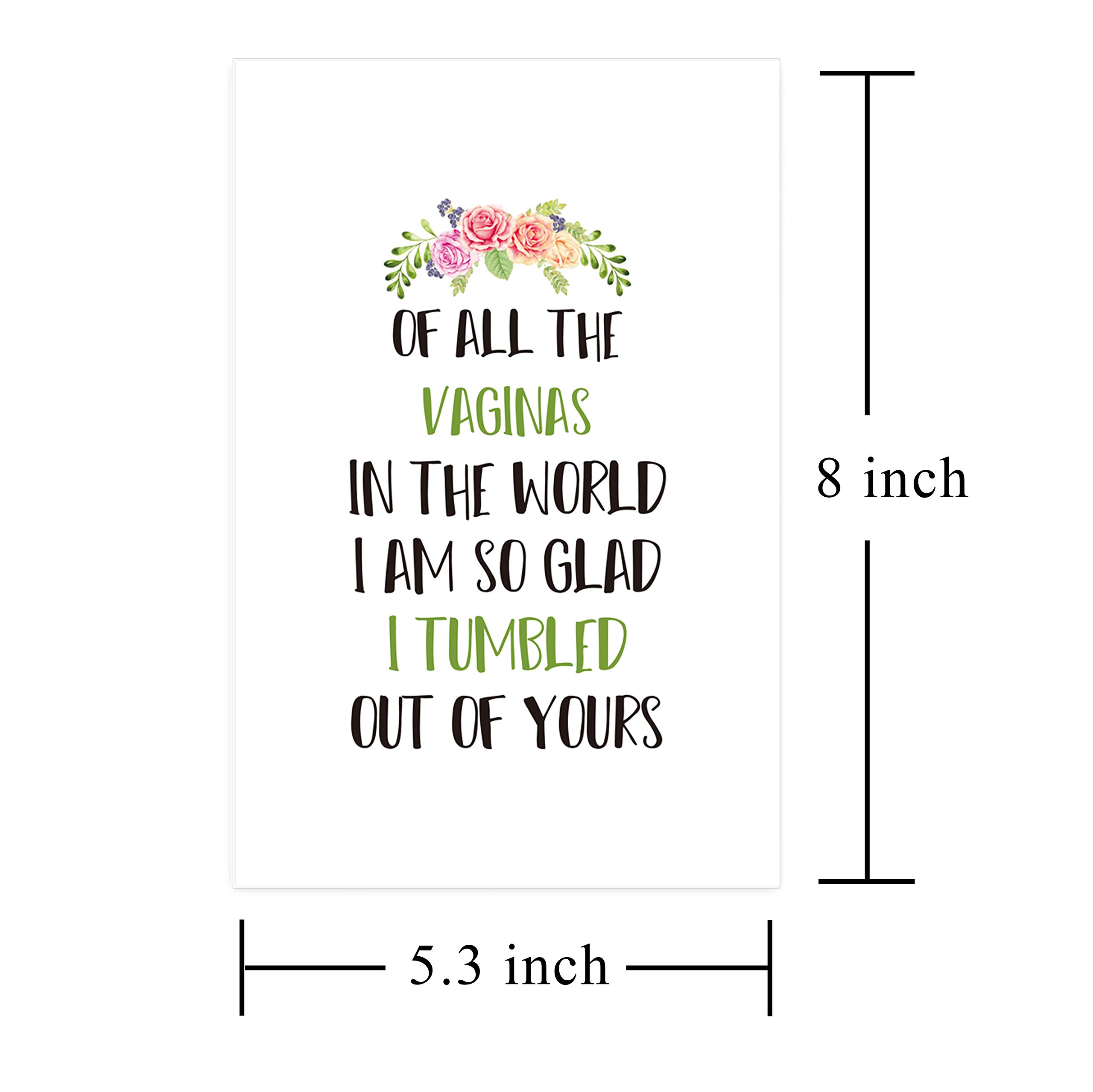 Decolove Cheeky Birthday Card for Mom Mother, Rude Mother's Day Card, Gag Card for Mama