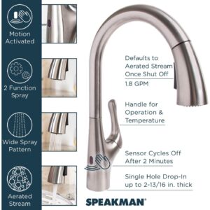 Speakman SBS-2142 Chelsea Sensor Pull Down Kitchen Faucet-PC, Polished Chrome