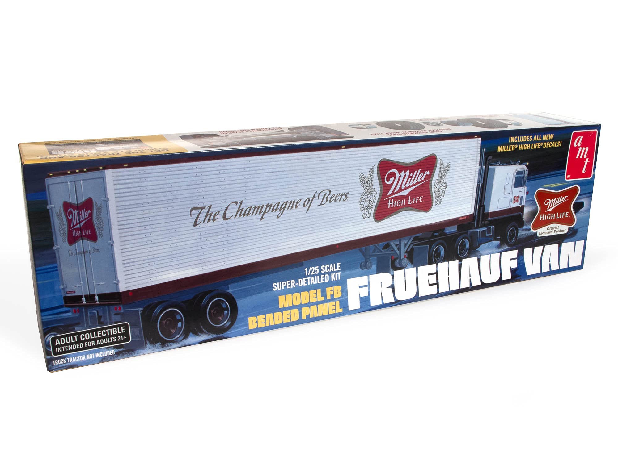 AMT Fruehauf 40' Semi Trailer (Miller Beer) 1:25 Scale Model Kit