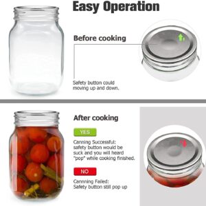 SKERYBD 100-Count Canning Lids, Wide Mouth Mason Jars Lids for Ball/Kerr Jar, Large Mouth and Split-Type (Only Lids)