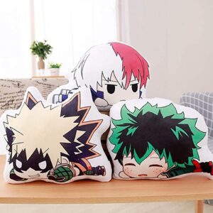 QAHEART Anime Plush MHA Doll Hugged Pillow Birthday Pillow Mha Cartoon Cute Plush Pillow Cushion Doll Toy Stuffed Cushion Gift