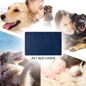 Dog Blankets for Couch Protection Waterproof Dog Bed Covers Pet Blanket Furniture Protector (Navy+Blue, 68"x82")