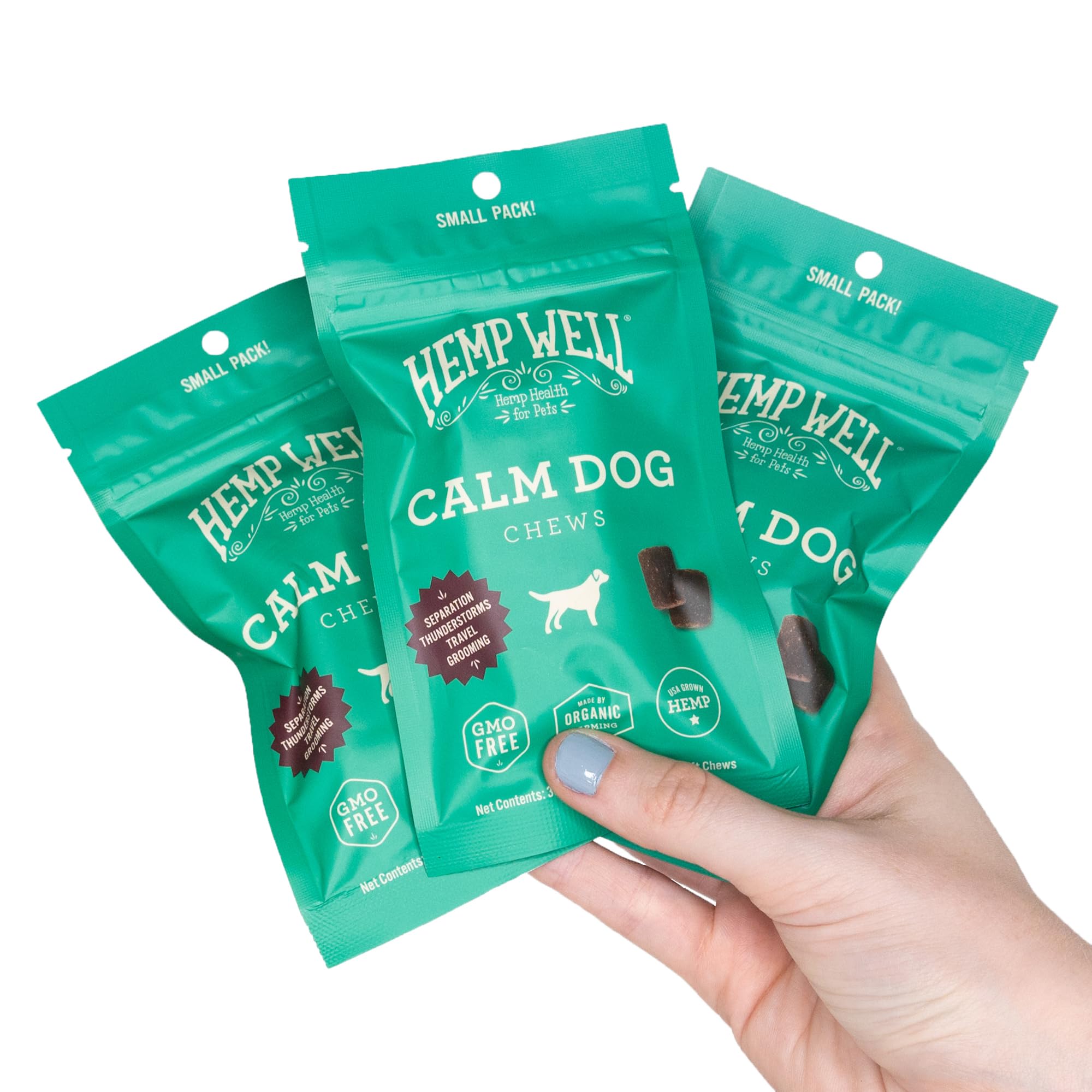 Hemp Well Calm Dog Soft Chews Relieves Anxiety, Calms and Relaxes Your Dog, Aids in Stress Relief and Behavioral Issues, Dog Travel, Organically Sourced Dog Calming Chews (8)