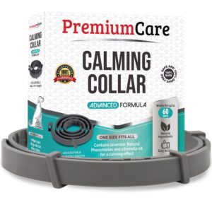 premium care calming collar for dogs - anti-anxiety and stress relief collar - pheromone collars for dogs - adjustable up to 24.4 inches - lasts up to 60 days- de-stress formula to relieve stress