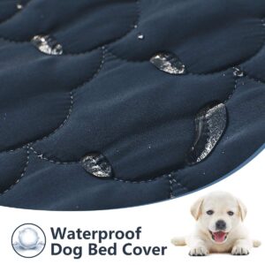 Dog Blankets for Couch Protection Waterproof Dog Bed Covers Pet Blanket Furniture Protector (Navy+Blue, 68"x82")