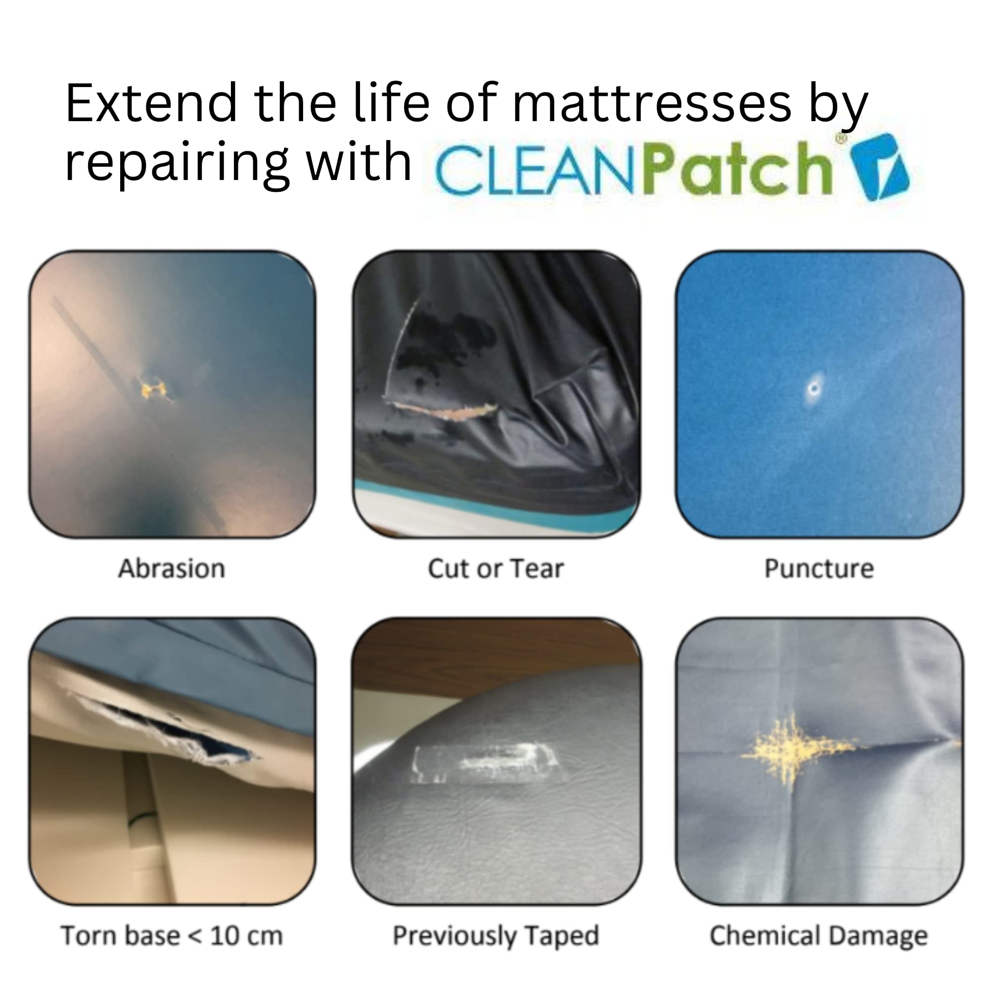 Mattress Repair Patch,6"W,Rectangle,PK5