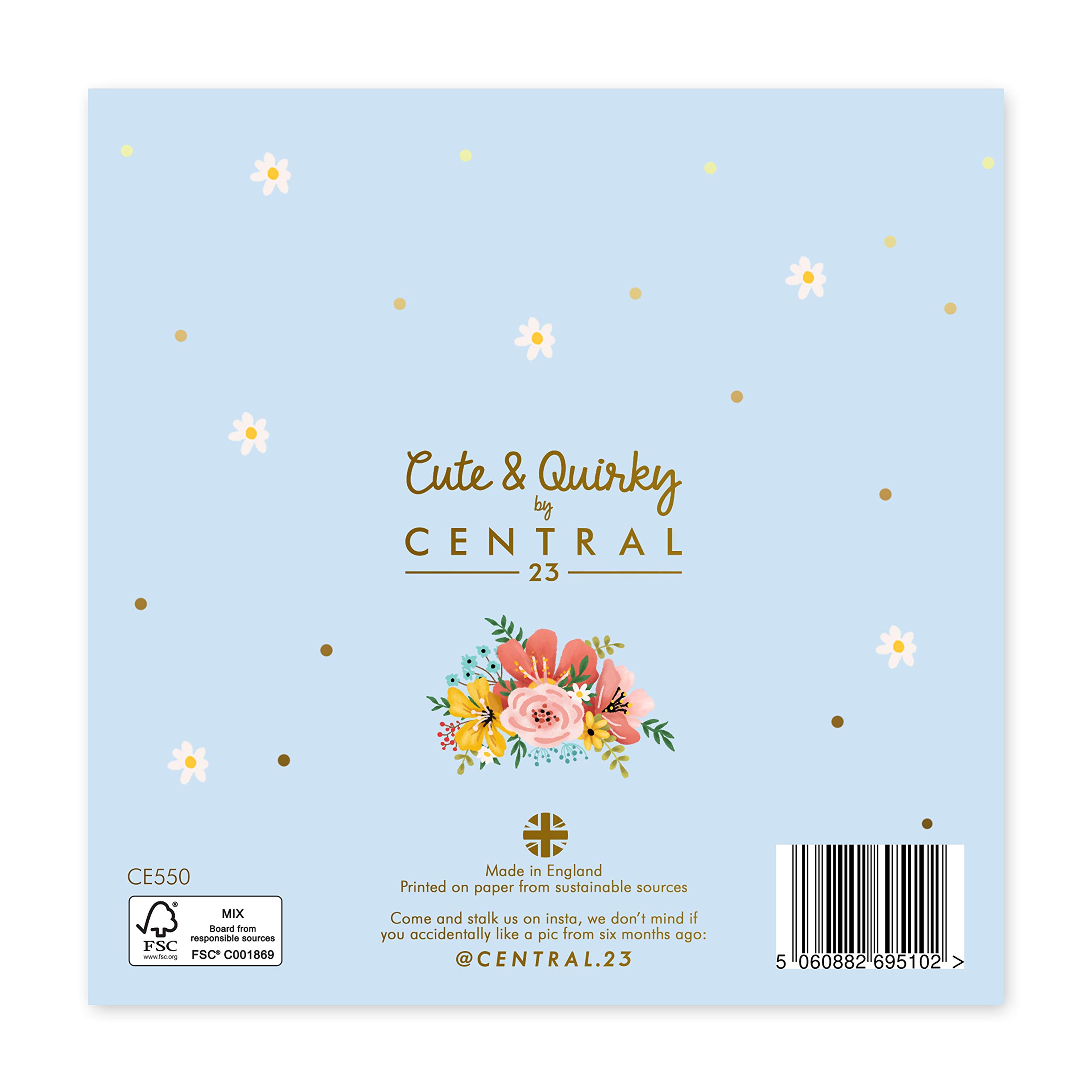 CENTRAL 23 - Cute 50th Birthday Card for Her - 'Fifty And Still Fabulous' - for Women - Fiftieth Birthday Cards for Mom - Pretty Design - Comes with Fun Stickers