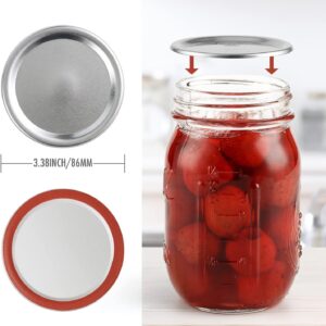 SKERYBD 100-Count Canning Lids, Wide Mouth Mason Jars Lids for Ball/Kerr Jar, Large Mouth and Split-Type (Only Lids)