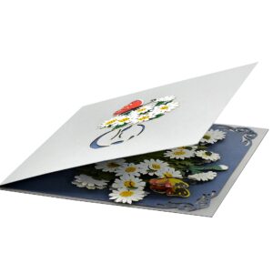 CUTPOPUP Mothers Day Card Pop Up, Birthday 3D Greeting Card (Vintage Daisy)