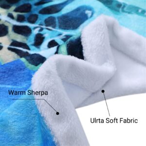 Sviuse Sea Turtle Fleece Blanket 3D Sea Turtle Throw Blanket for Women, Men and Kids Super Soft Sea Turtle Blanket Throw Gifts for Turtle Lovers (50" x 60", Turtle 1)