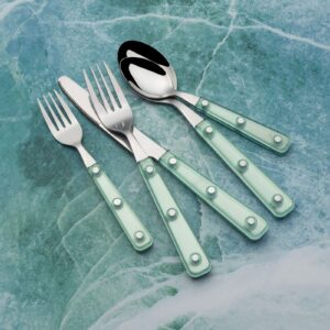 Mikasa Living Green Translucent 18/0 Stainless Steel 20-Piece Flatware Set, Service For 4, Green