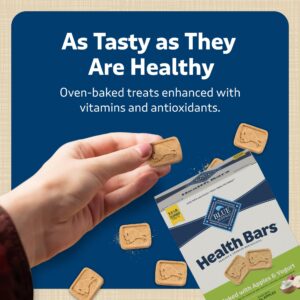 Blue Buffalo Health Bars Crunchy Dog Biscuits, Oven-Baked With Natural Ingredients, Apples & Yogurt, 3.5 lb Box