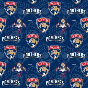 sykel enterprises florida panthers cotton fabric w/tone on tone design-sold by the yard