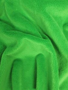 solid soft minky fabric hug-z™ by the yard diy baby blankets decor clothing snuggle (kelly green)