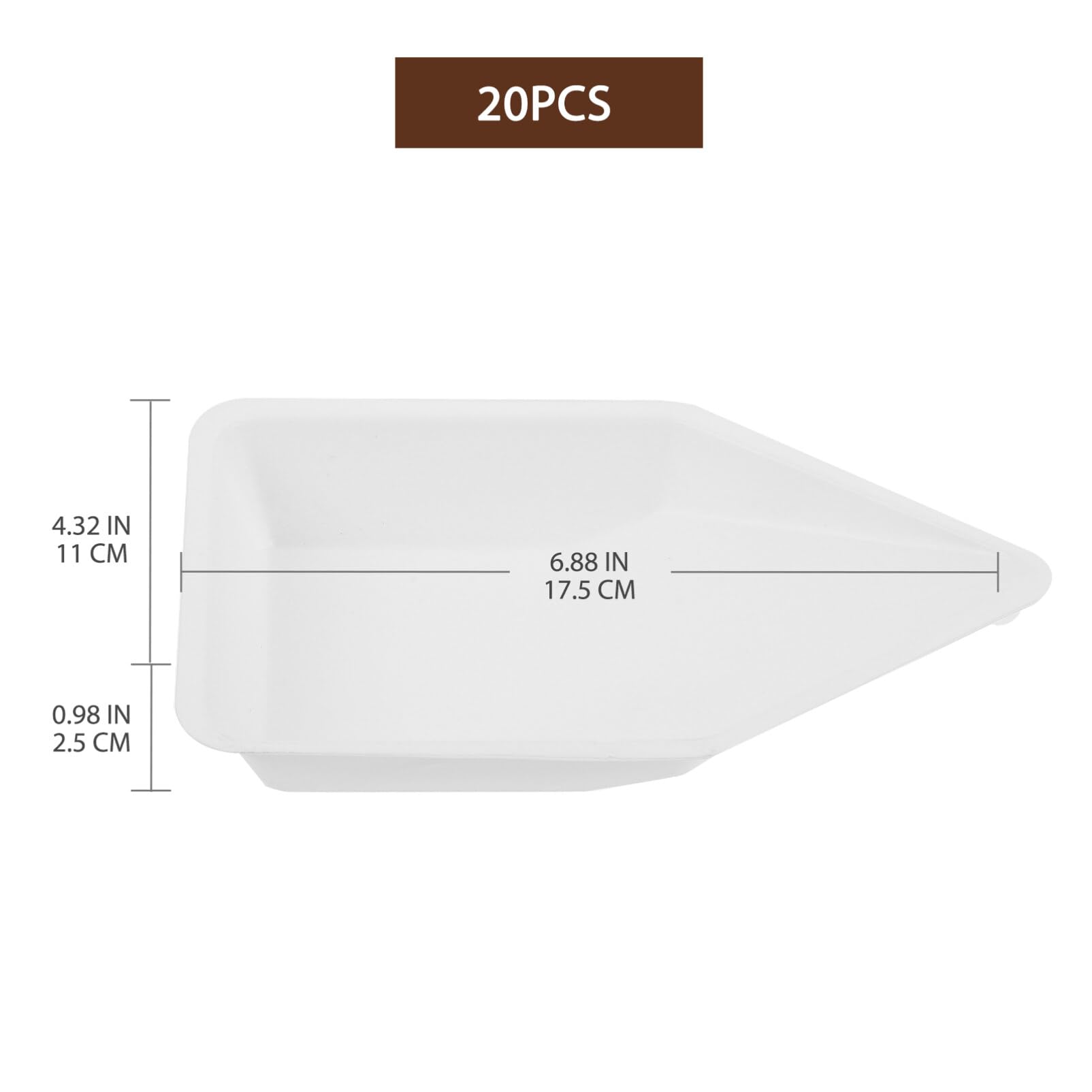 Scicalife Weigh Boats,10 Pack Plastic Disposable Trays for Scale, Square Weighing Dishes,Easy Pour Design,Square Lab Weighing Dishes for Measuring,Storing, Mixing Powders,Liquids