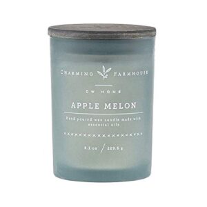 dw home charming farmhouse apple melon single wood wick candle