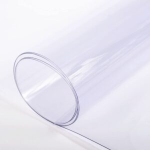 farm plastic supply - clear vinyl sheeting - 15 mil - (4'6" x 3.5') - vinyl plastic sheeting, clear vinyl sheet for storm windows, covering, protection, tablecloth protector