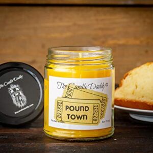 One Ticket to Pound Town - Lemon Pound Cake Scented - Funny 6 oz Jar Candle- 40 Hour Burn Time. Great Gift for Him, Him, Boyfriend, Girlfriend, Wife, Husband, BFF Best Friend Anniversary