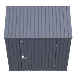 Arrow Shed Elite 6' x 4' Outdoor Lockable Steel Storage Shed Building with Pent Roof, Anthracite